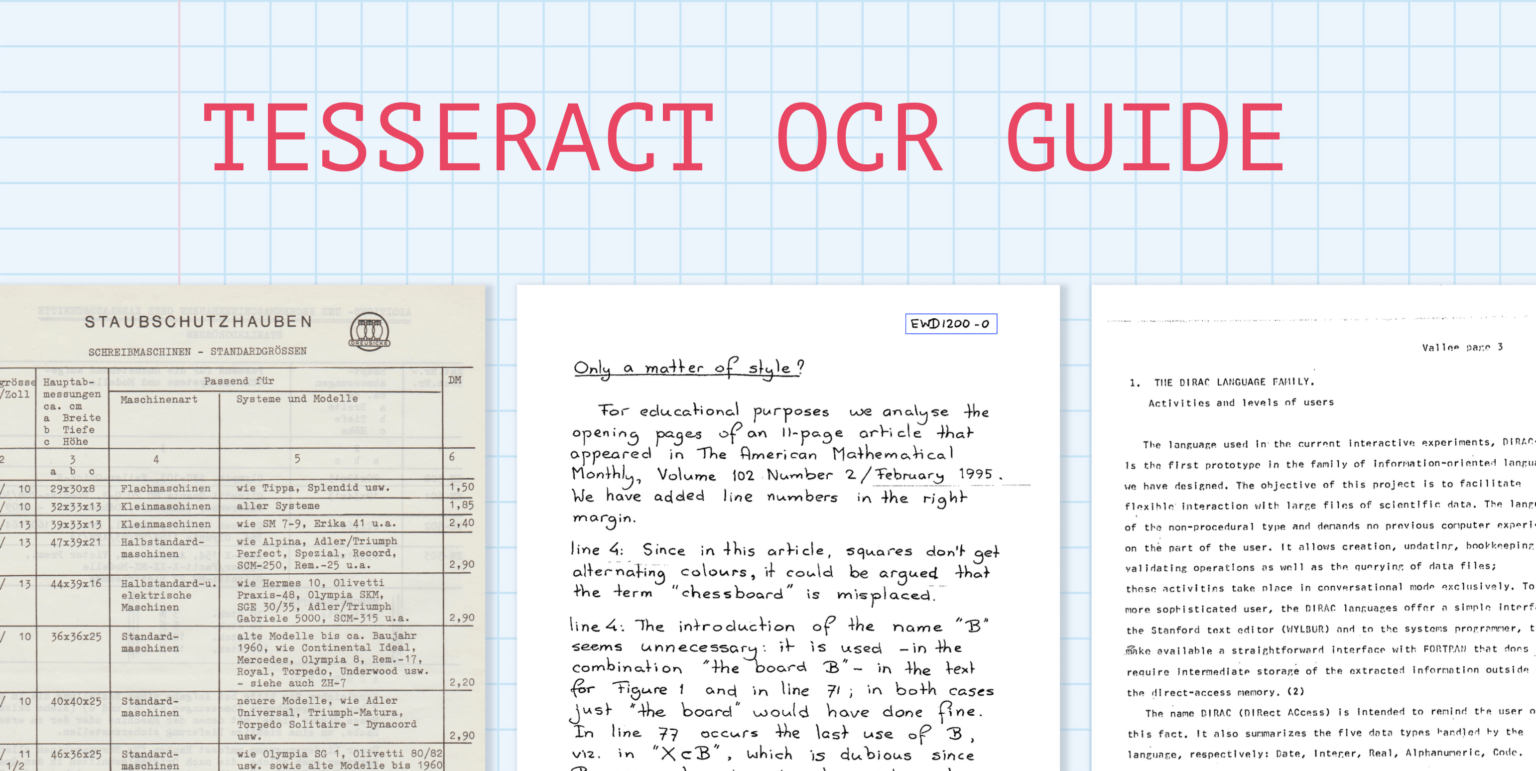 Tesseract Ocr Guide Exploring Capabilities And Performance