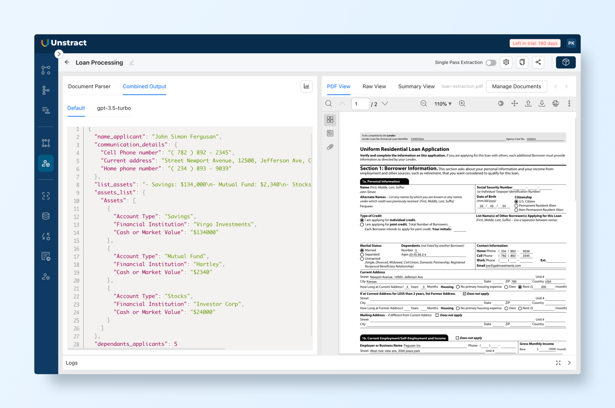Extract Data From Fillable Pdf Forms Pdf Forms Processing 4806