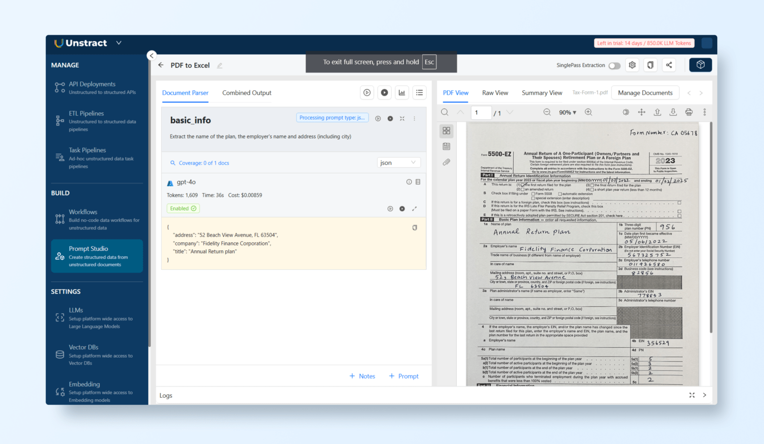 Convert PDF to Excel | Extract data from PDF to Excel