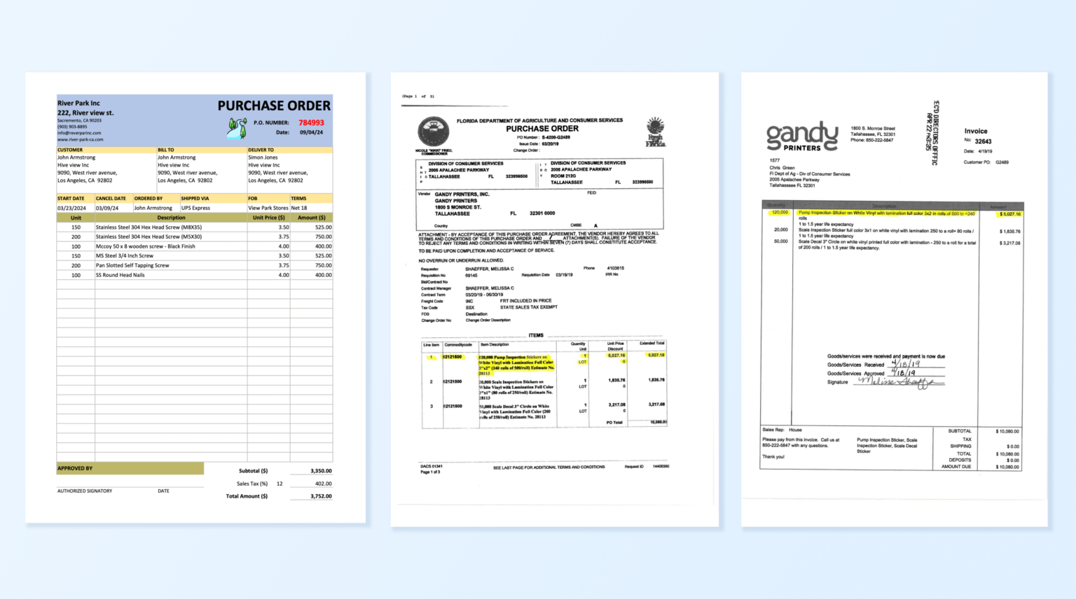 Purchase Order OCR | Extract Data from Purchase Order