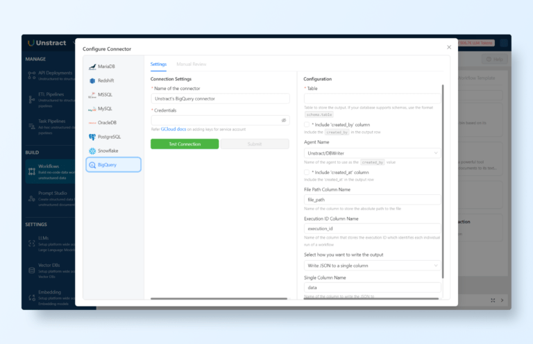 Unstructured Data ETL with Unstract & BigQuery