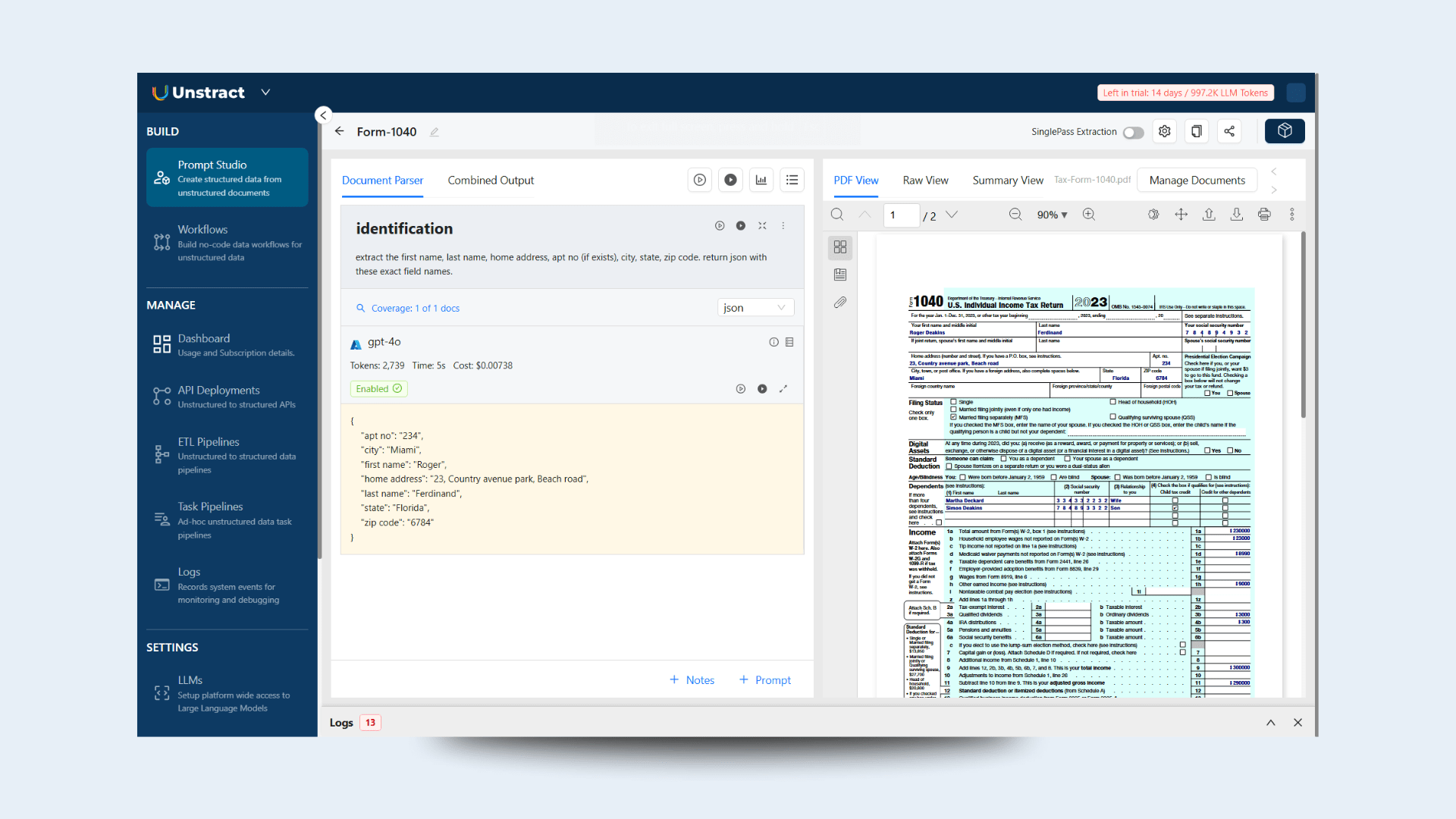 n8n + Unstract — Automate Document Data Extraction