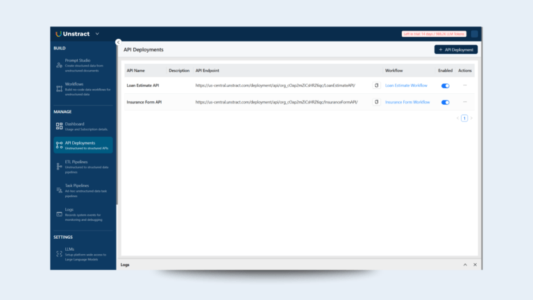 Unstract MCP Server: Document Processing Pipelines On the Go